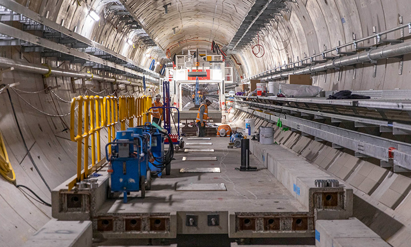 Track laying starts in the Metro Tunnel | North West City News